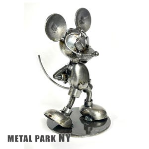 Mickey Robot, Metal Art, Scrap Metal Art, One of a Kind, Recycle Metal ...