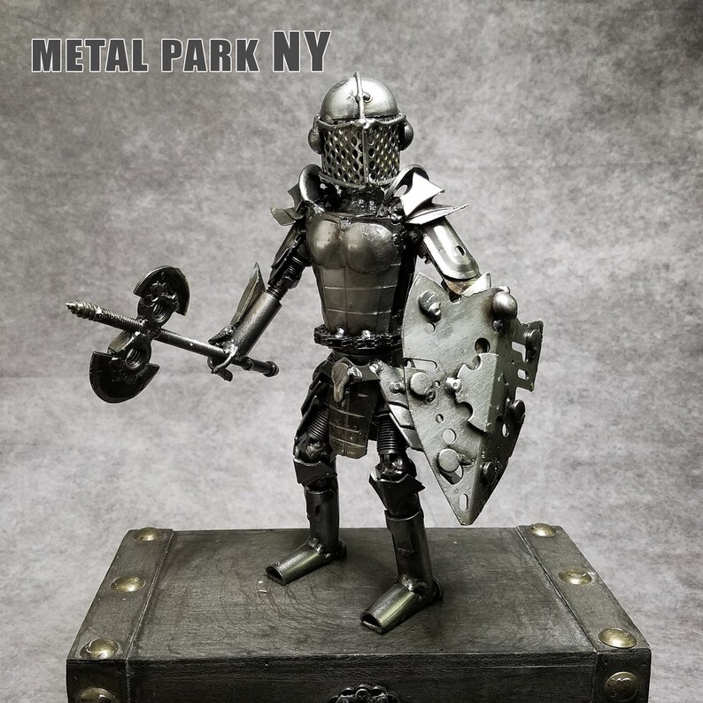 Knight Made Out of Motorcycle Parts and Scrap Metal Scrap - Etsy