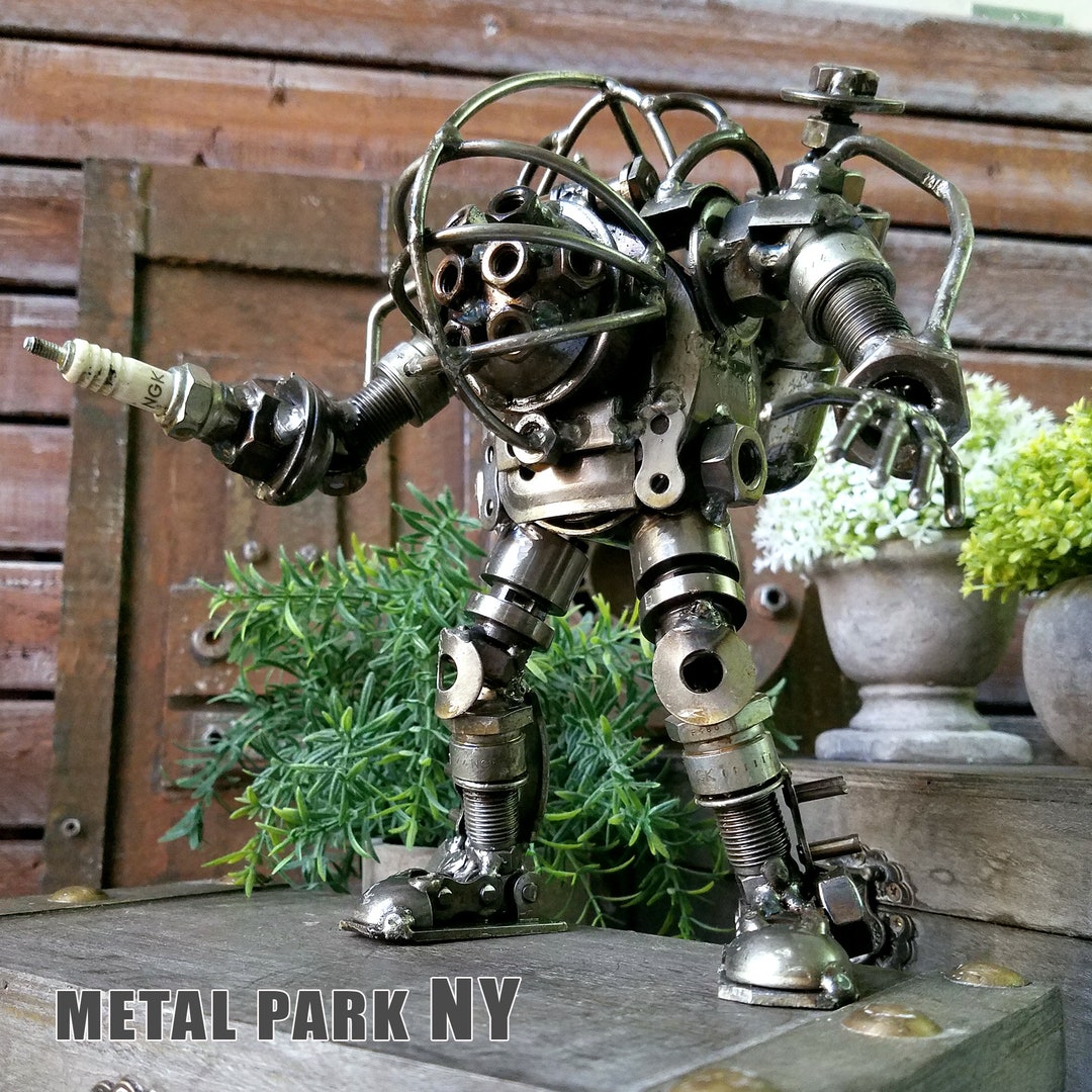 BIG DADDY Inspired Sculpture - Recycled Motorcycle Parts Art, Handmade ...