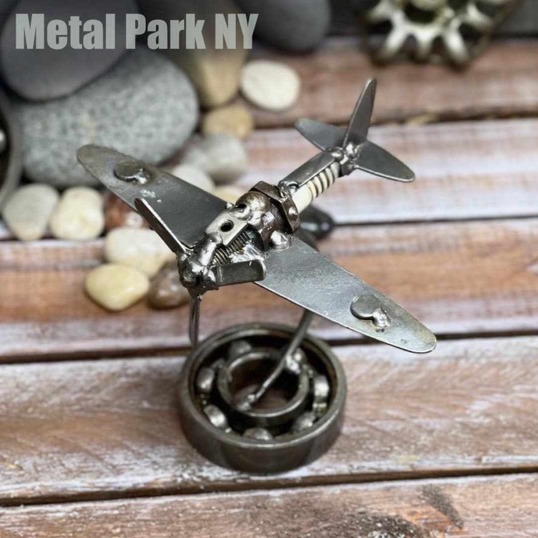 Supermarine Spitfire Scrap Metal Sculpture - Handmade WWII British ...