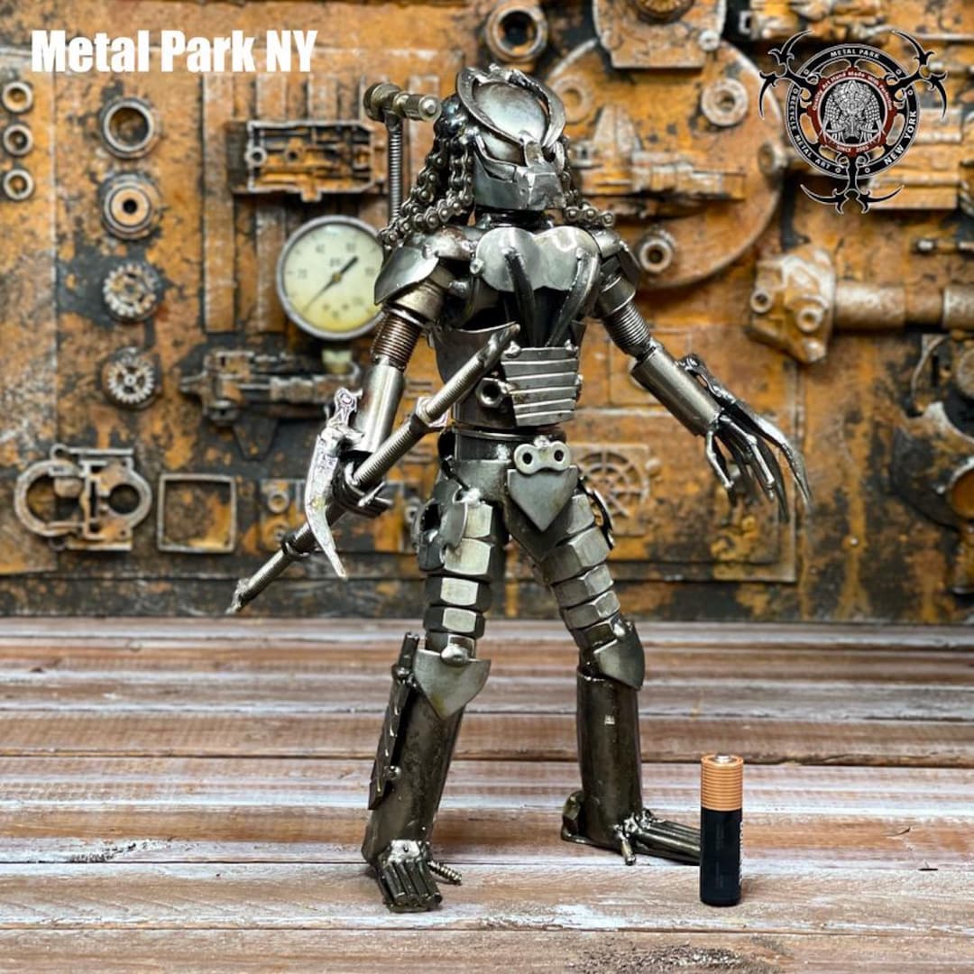 Handmade Scrap Metal Predator Sculpture: Recycled Motorcycle Art ...