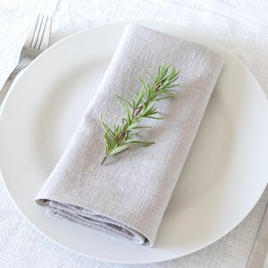 Dark Grey Linen Napkins for Dinner Table, Grey Cloth Napkins Sets ...