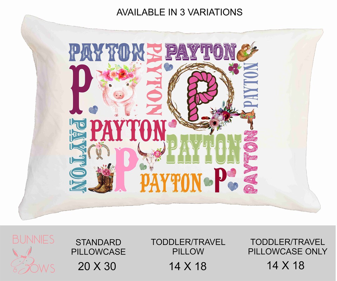 Personalized Pig Pillowcase / Rodeo Pillowcase / Pillow Case Kids / My ...