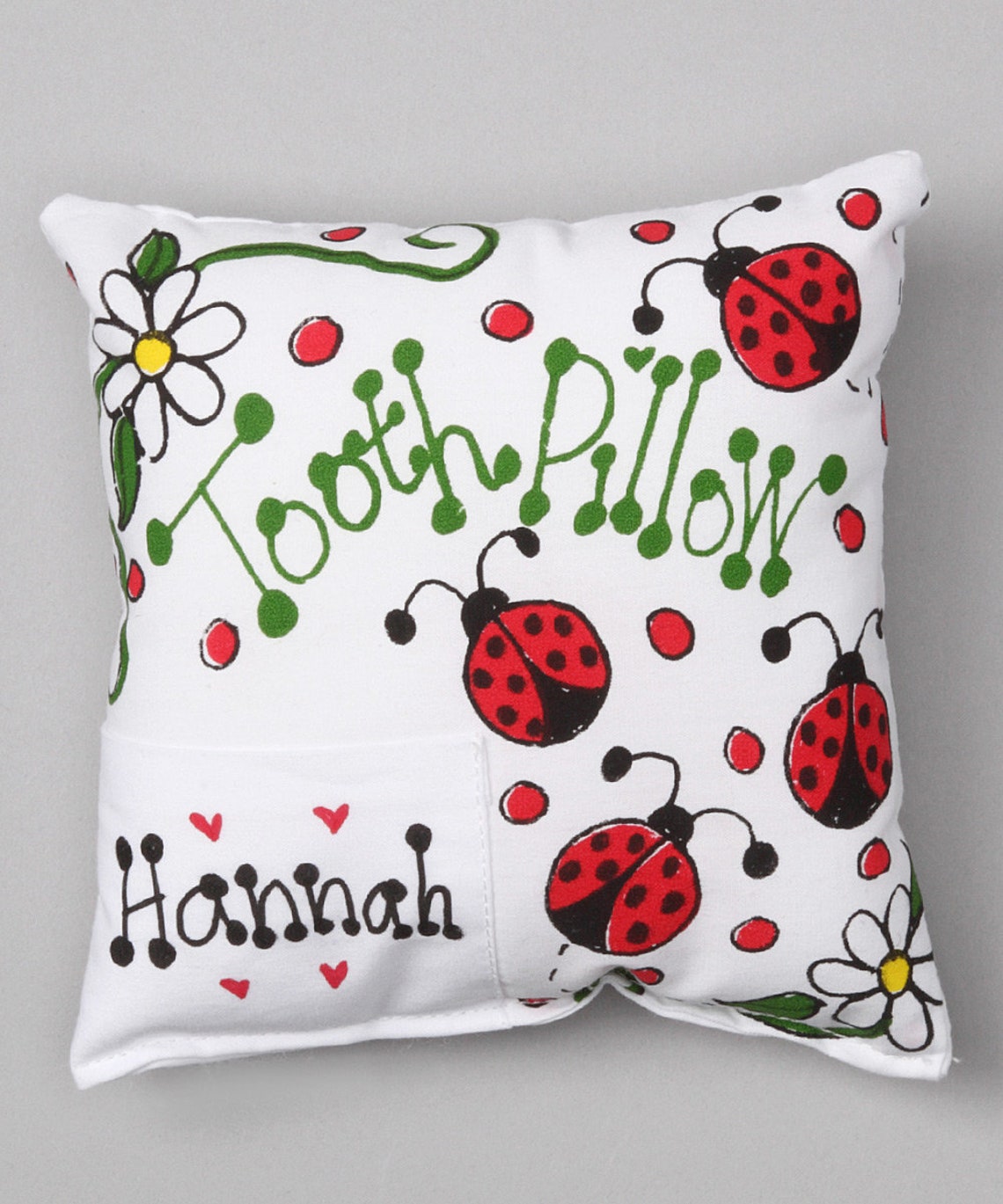 Personalized Ladybug Tooth Fairy Pillow / Ladybug / Tooth - Etsy