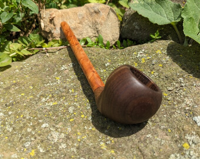 Walnut and Black Cherry Burl Wood Pipe - Etsy