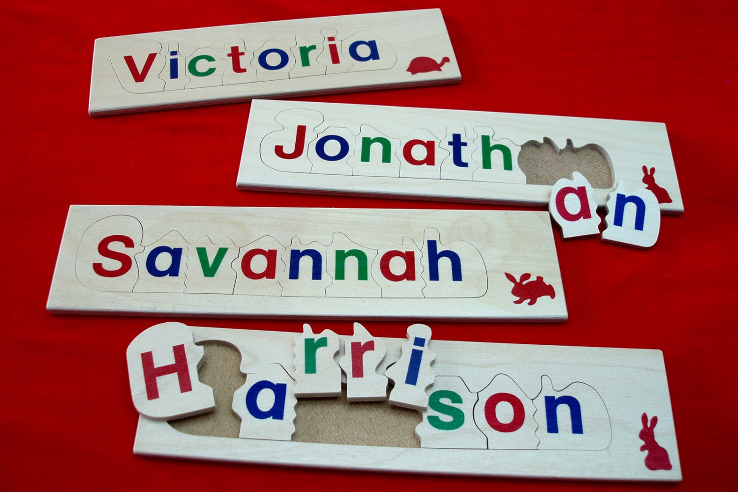 Personalised Handmade Puzzle - 8 Letter Educational Child's Wooden Name ...