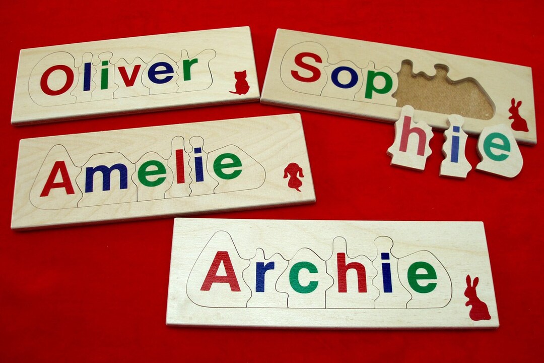 Personalized Name Jigsaw - 6 Letters - Educational Wooden Children's ...