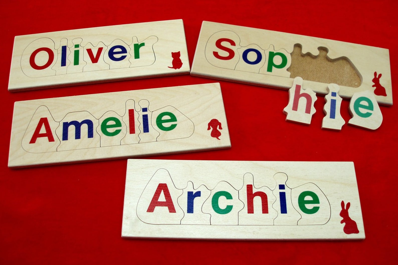 Personalized Name Jigsaw - 6 Letters - Educational Wooden Children's ...