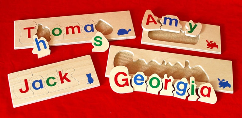 Personalized Name Jigsaw - 6 Letters - Educational Wooden Children's ...