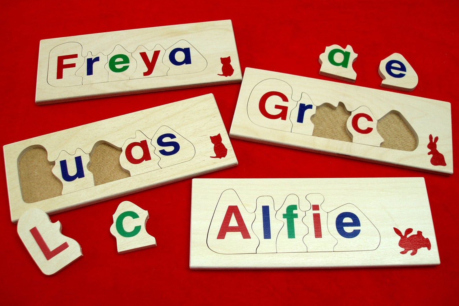 Personalised Name Jigsaw Puzzle - 5 Letter Educational Wooden Toy - Etsy