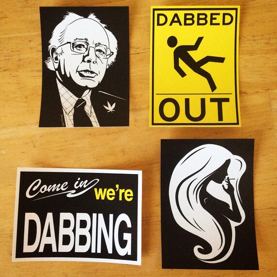 Weed Stickers set 2 Cannabis Slaps Dab Art Pot Leaf - Etsy