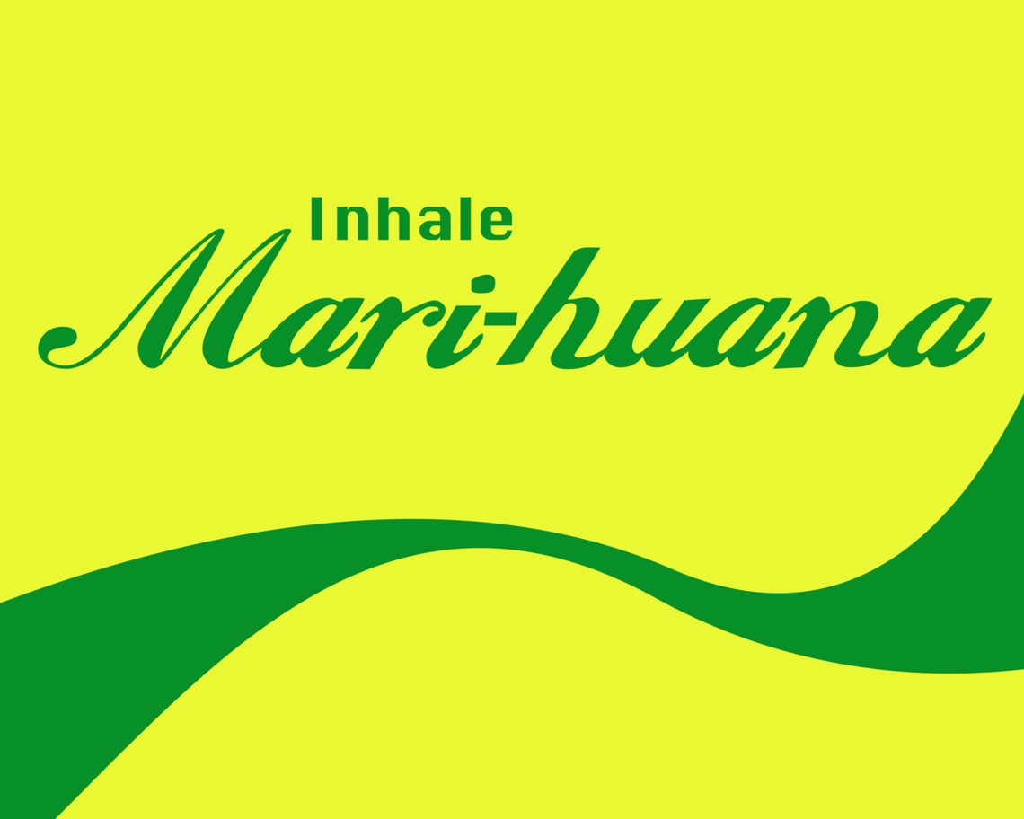 Inhale Series 5 Options Cannabis Poster Dab Art Pot | Etsy