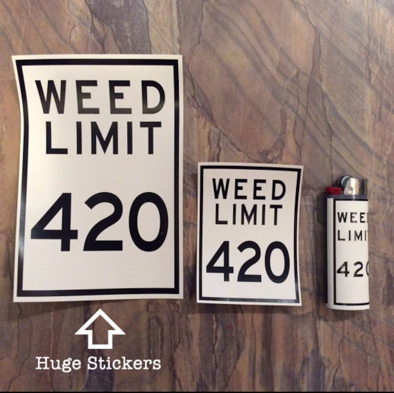 XL Weed Stickers 4x6 Cannabis Slaps Dab Art Pot Leaf 420 Print ...