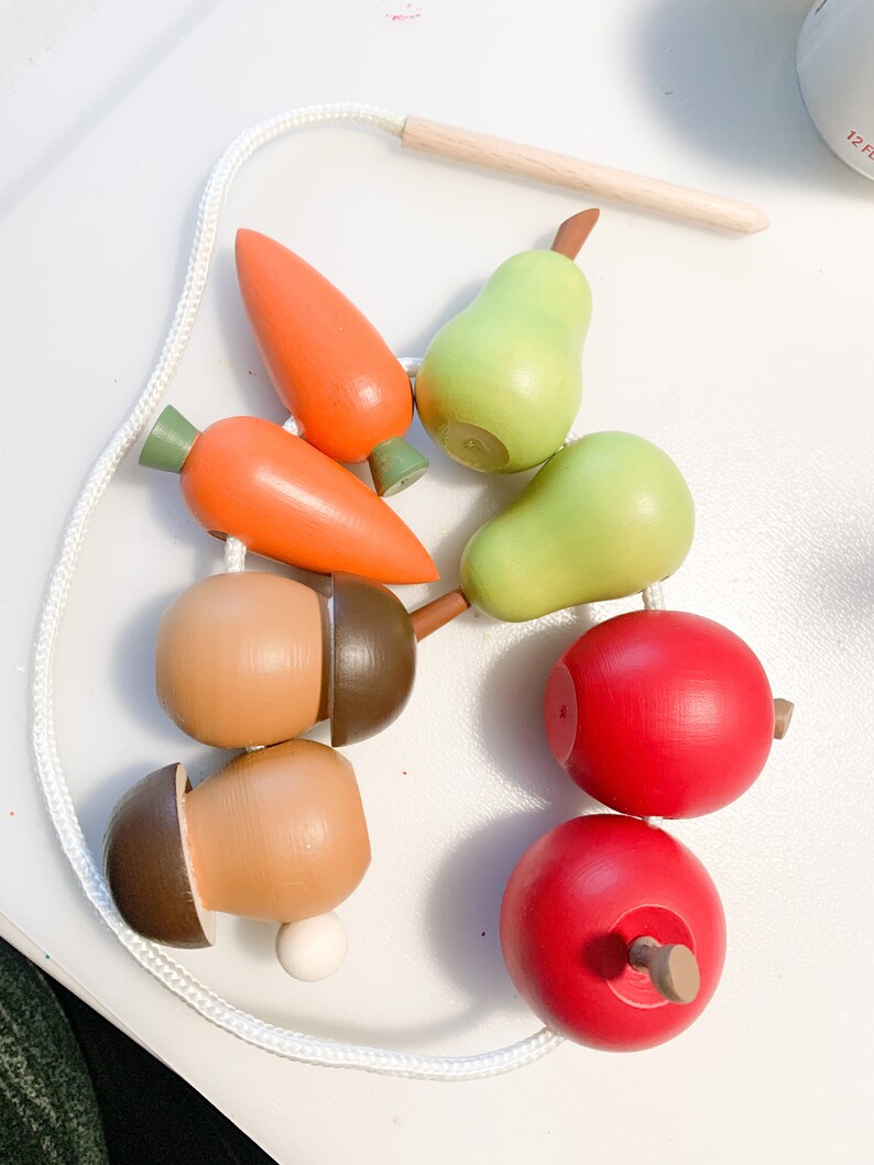 Fruit/vegetable Lacing Game - Etsy