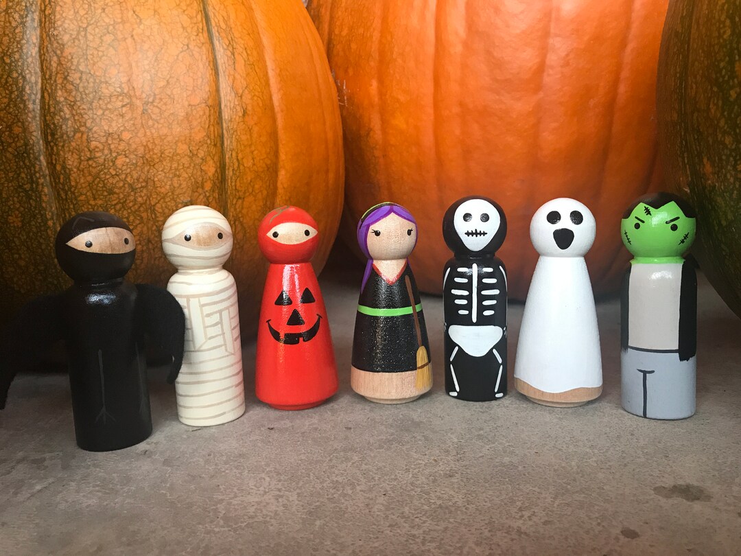 Halloween Peg Dolls - Etsy