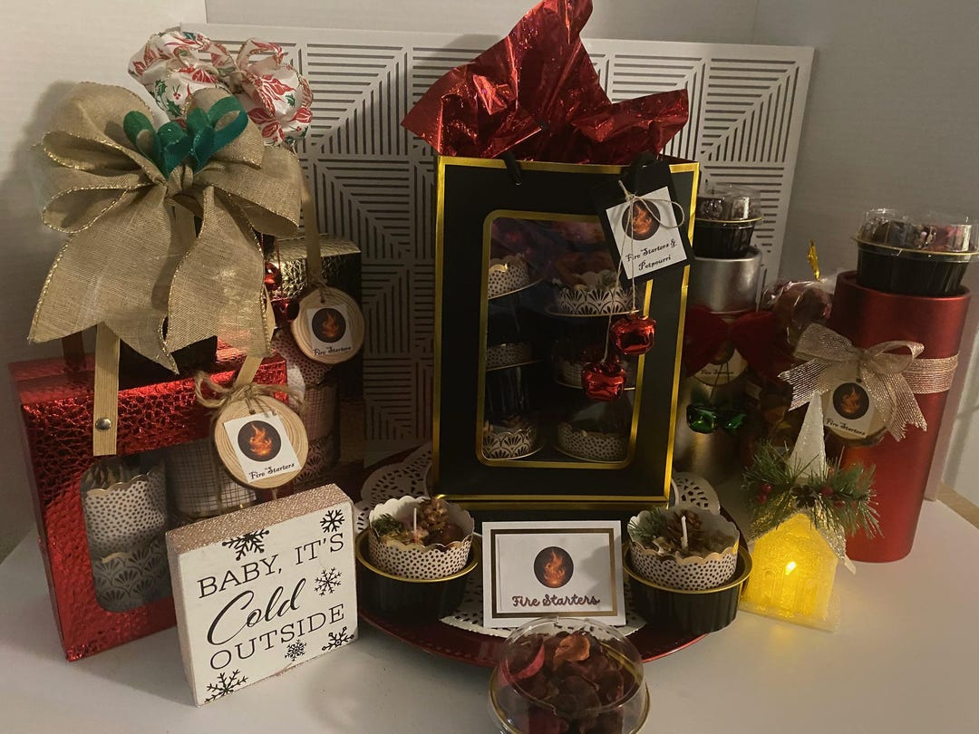 Fragrant Fire Starters Large Package of Six Long Lasting Decorative ...