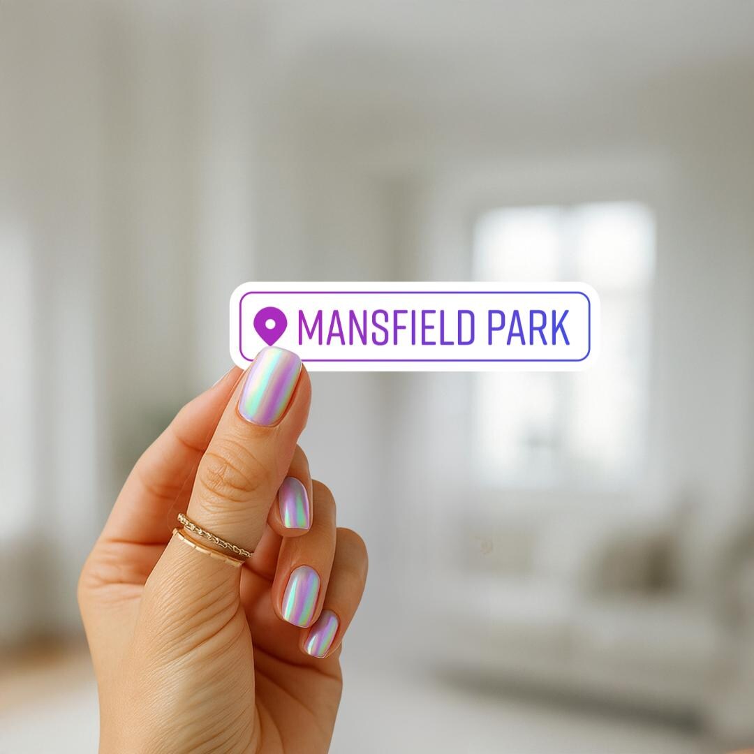 Mansfield Park Sticker: Bookish Vinyl Decal, Austen GPS Drop Pin - Etsy