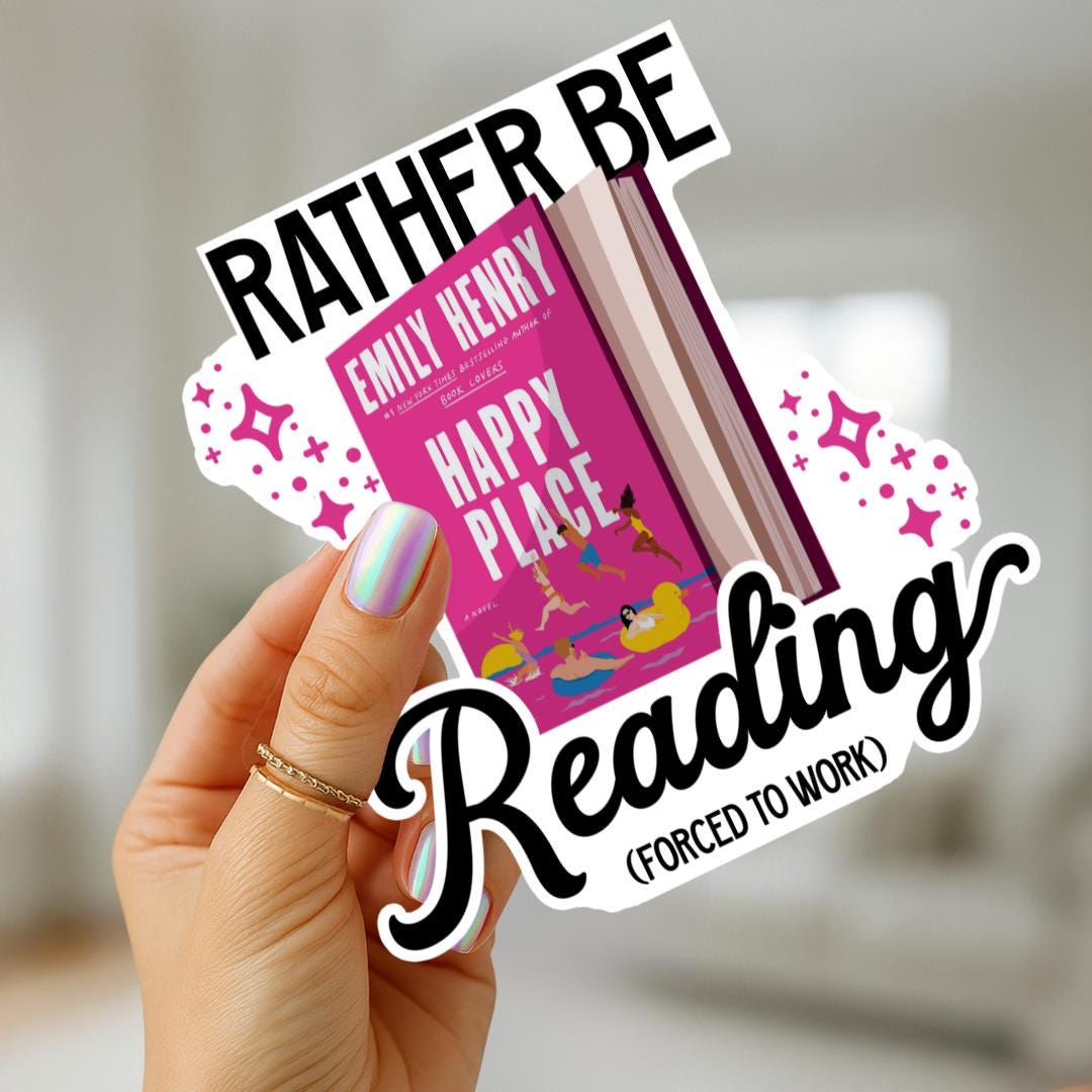 Happy Place Emily Henry Sticker | Book Cover Vinyl Decal - Etsy