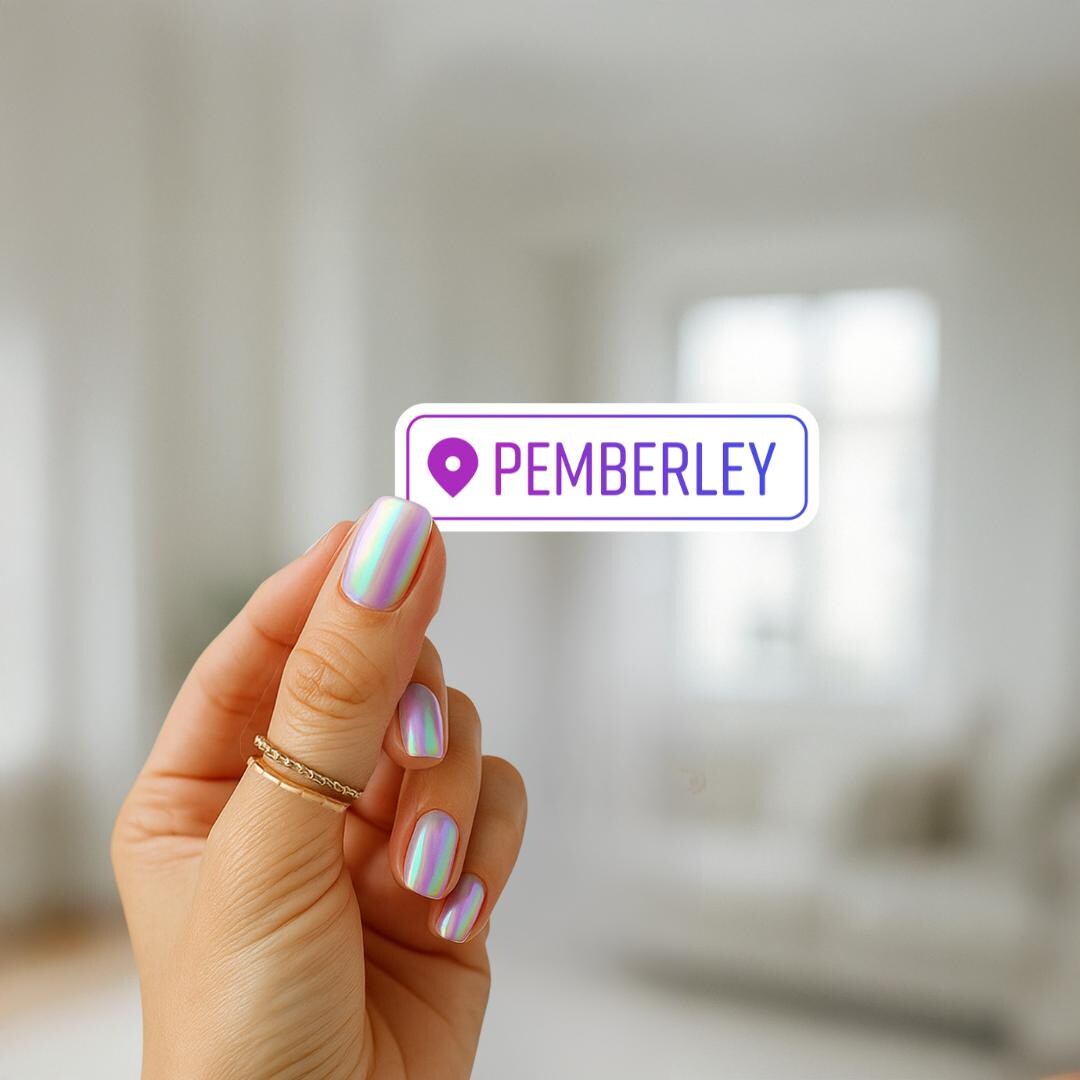Pemberley Pride and Prejudice Sticker | Destination Drop Pin, GPS ...