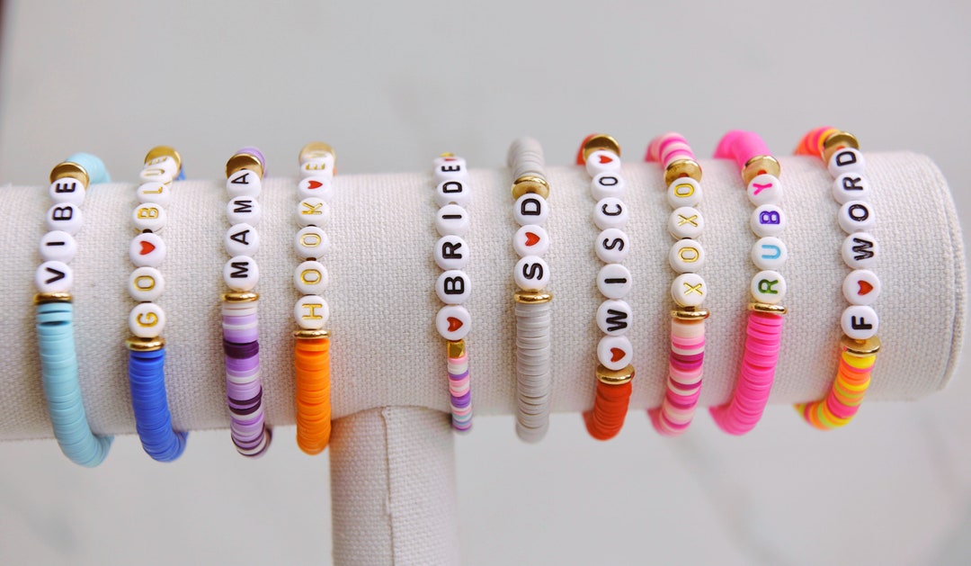Up Close and Personalized Bracelets ||custom Heishi Bead Bracelet ...