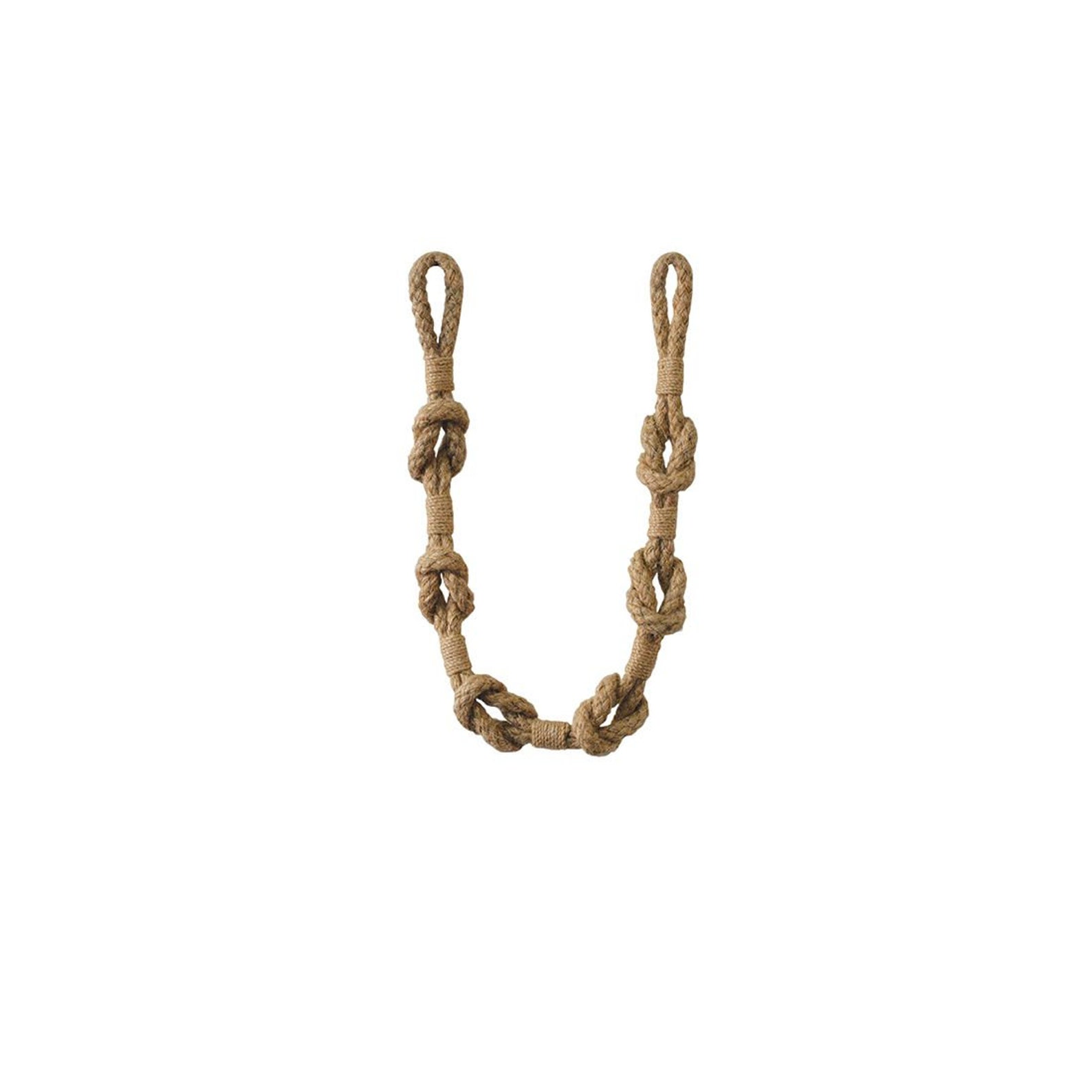 Coastal Rope Tieback Adjustable Sold in Pairs Jute or Natural - Etsy