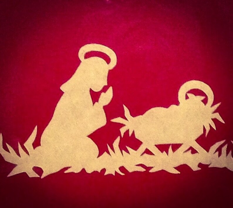 Christmas PAPER CUT Art Nativity Family, Handmade Original Paper ...