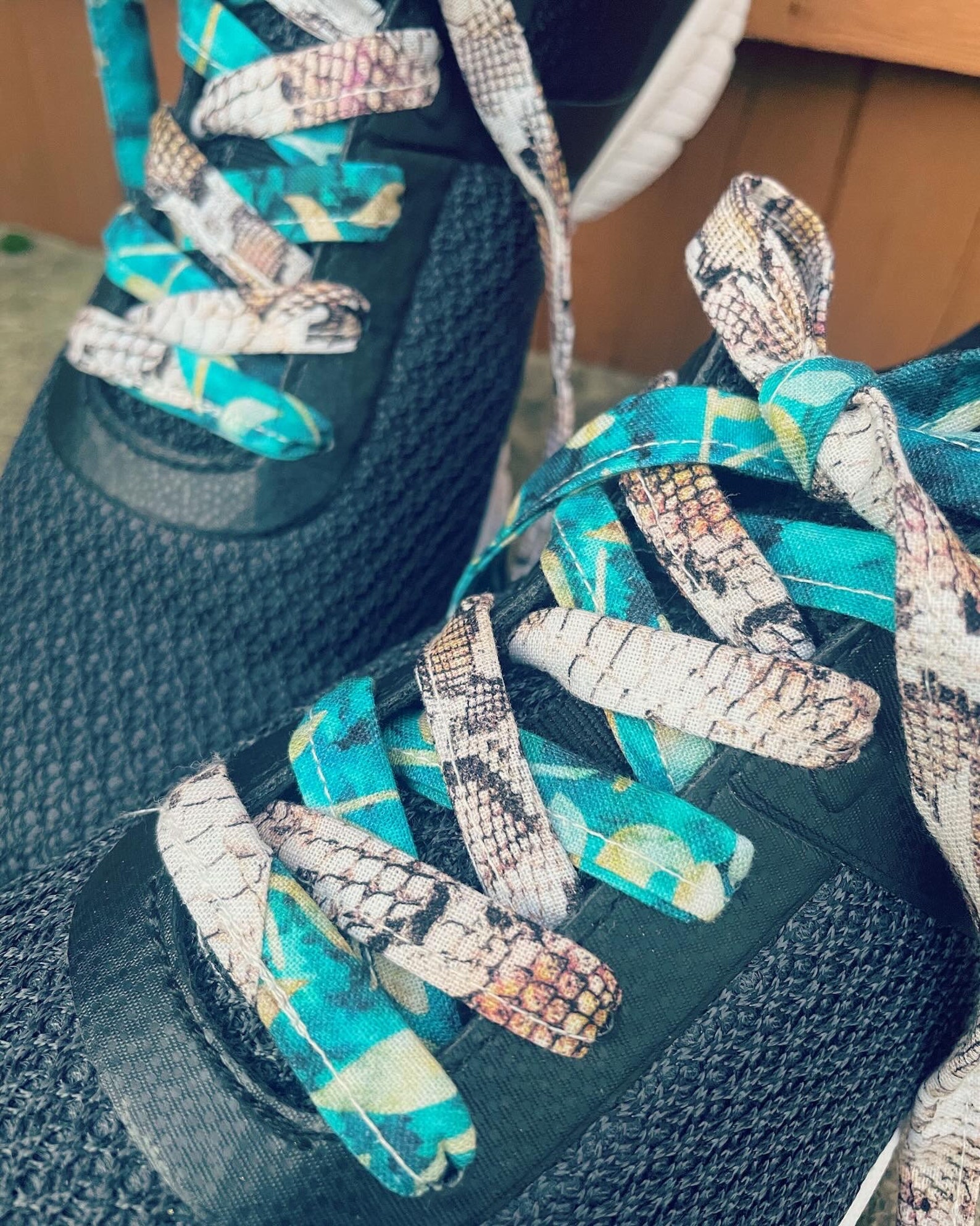 Super Laces, Snake Print,autumn Leaves Shoelaces,handmade Shoelaces ...