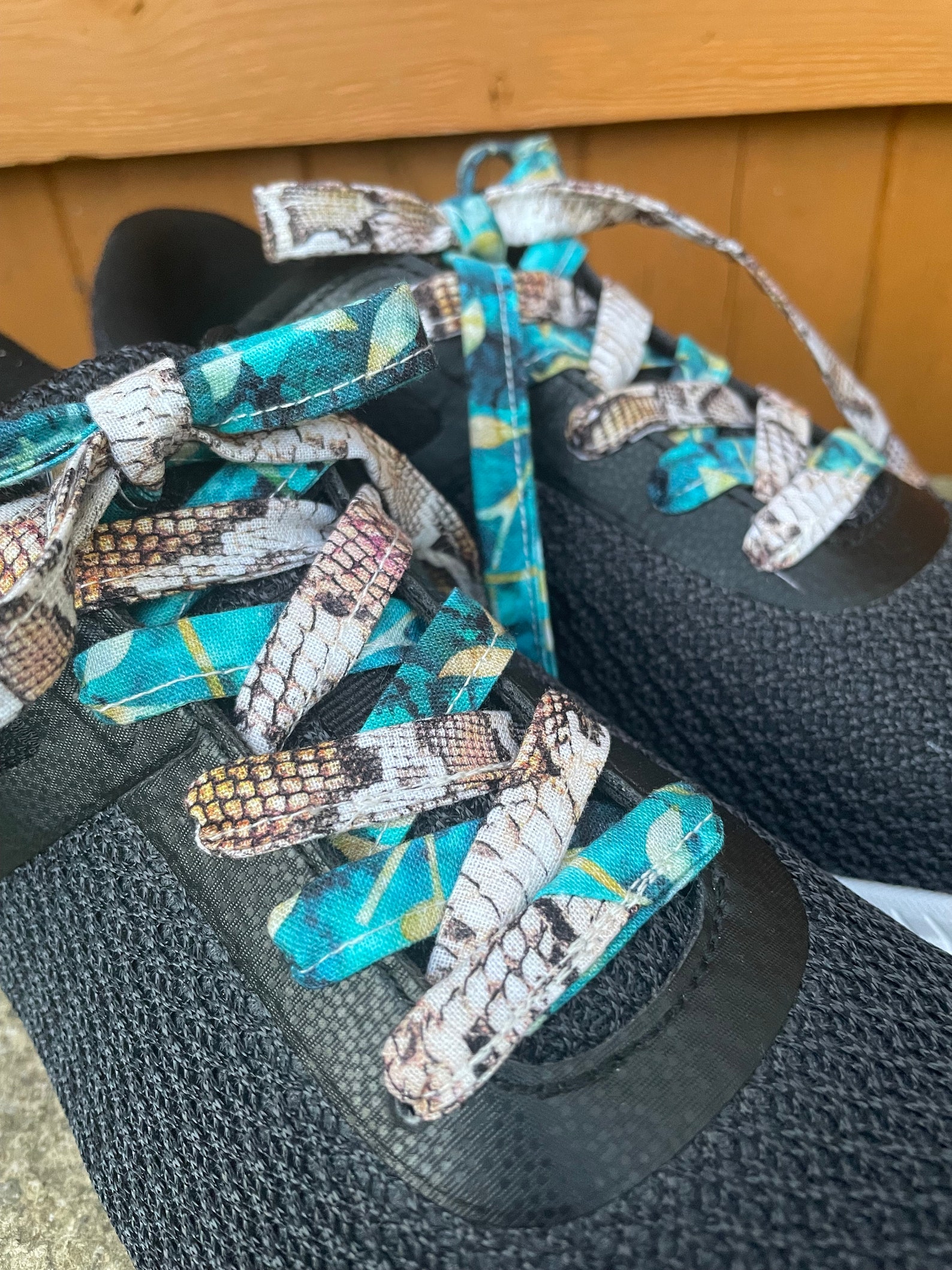Super Laces, Snake Print,autumn Leaves Shoelaces,handmade Shoelaces ...