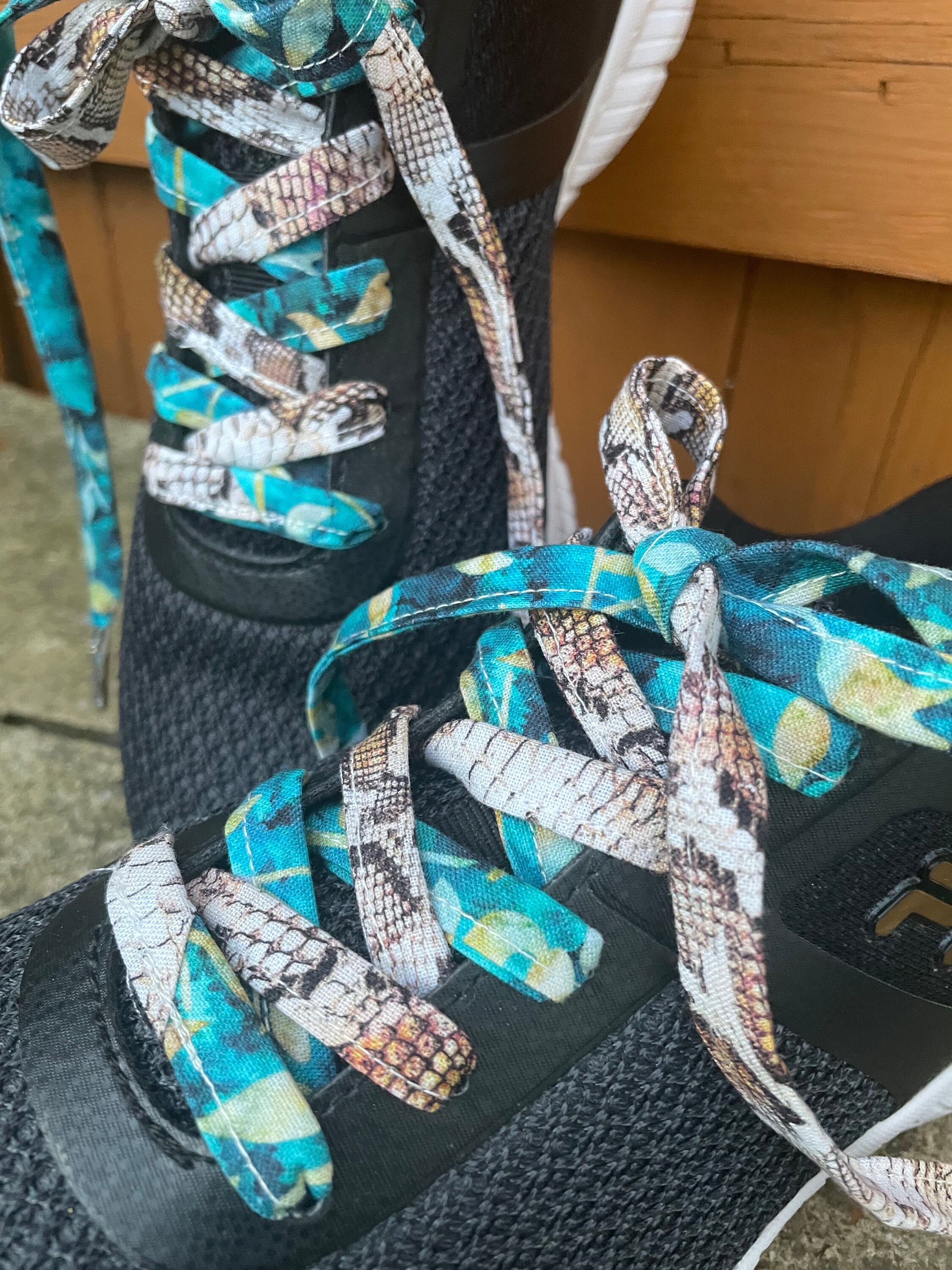 Super Laces, Snake Print,autumn Leaves Shoelaces,handmade Shoelaces ...