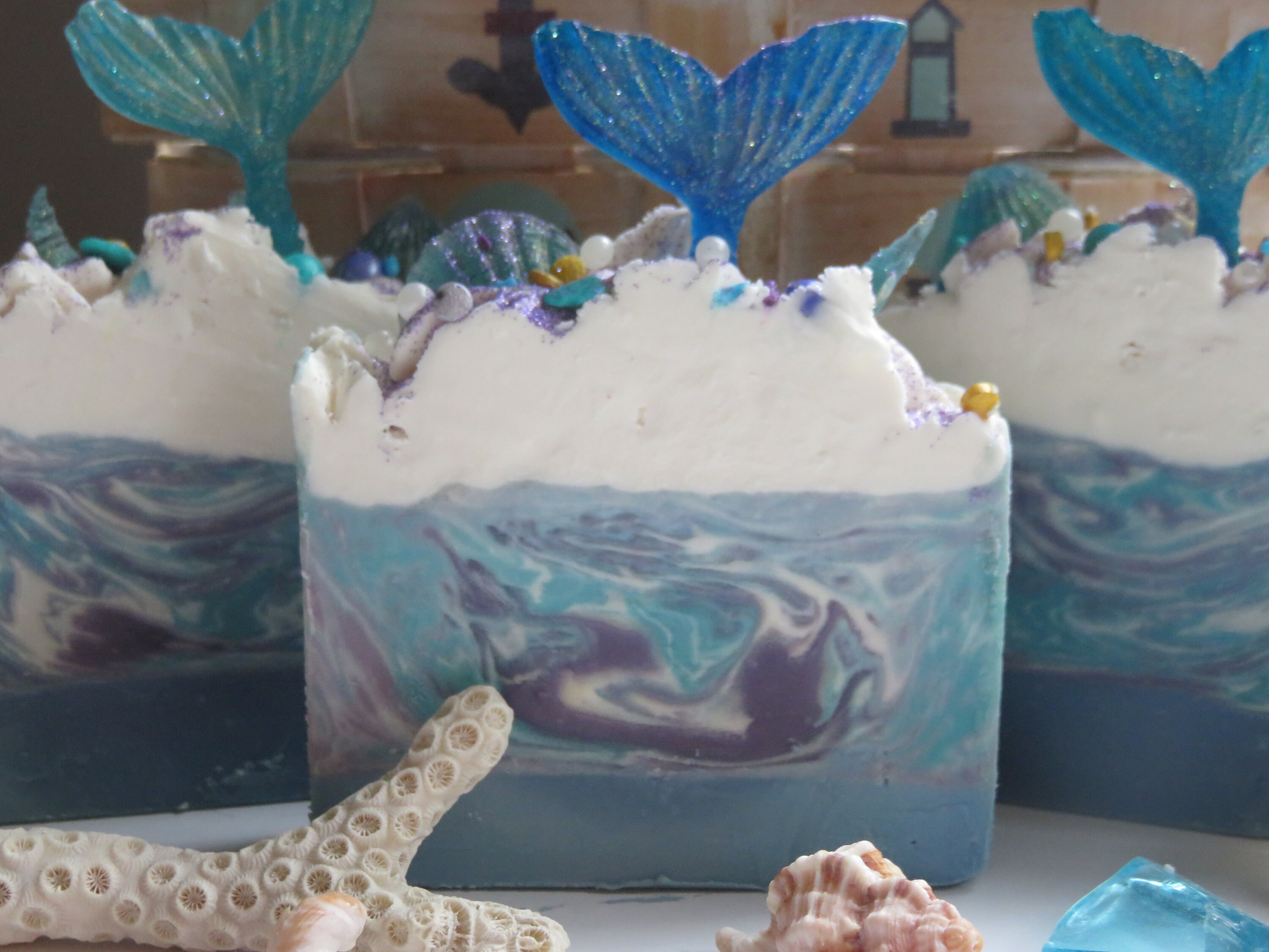 Mermaid Soap All Natural Soap Handmade Soap Mermaid Tail Etsy