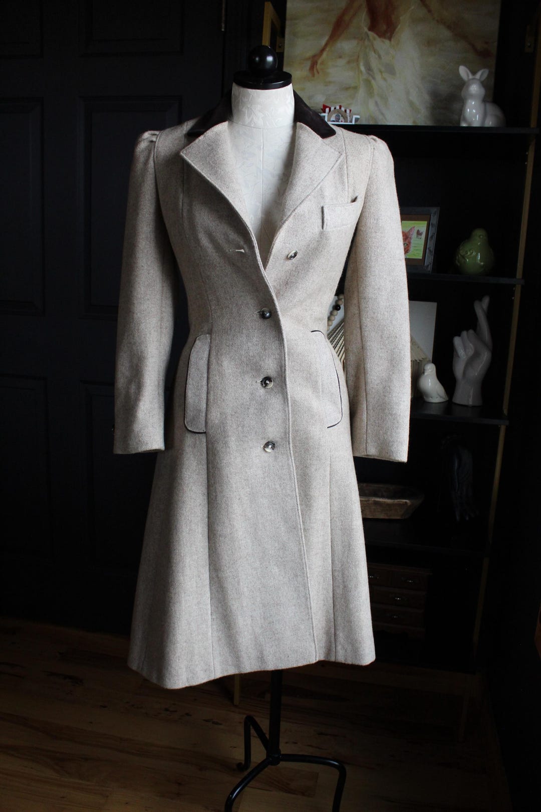 Lovely J Jill Jr Classic Wool and Velvet Trim Coat Junior/tween Wool ...