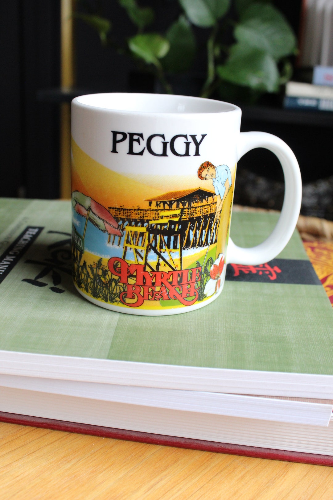 Vintage PEGGY Myrtle Beach Souvenir Mug Vintage Gift Coffee Cup Scenes ...