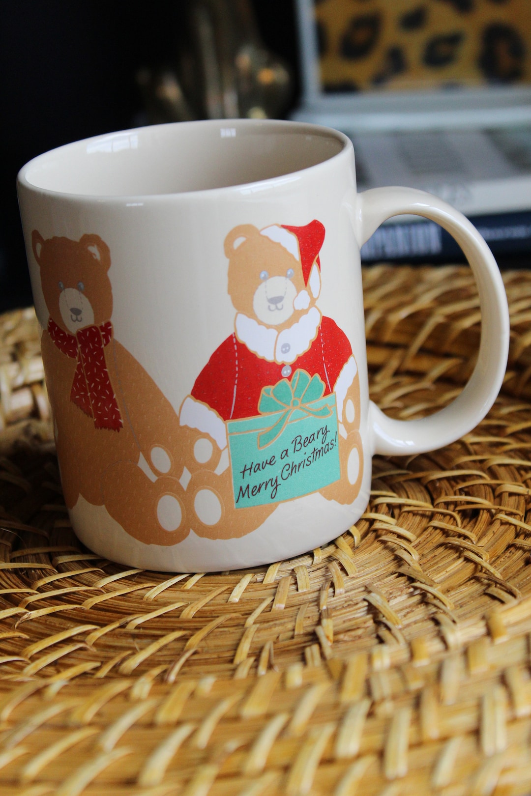 Vintage Hallmark Coffee Mug 80s Have A Beary Merry Christmas Coffee Cup ...