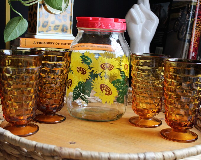 Mismatched Garden Party Set of Vintage Colony Whitehall Glasses and A ...