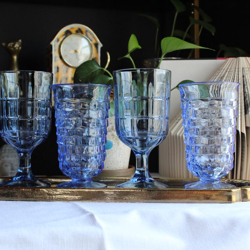 Blue Glassware - Etsy