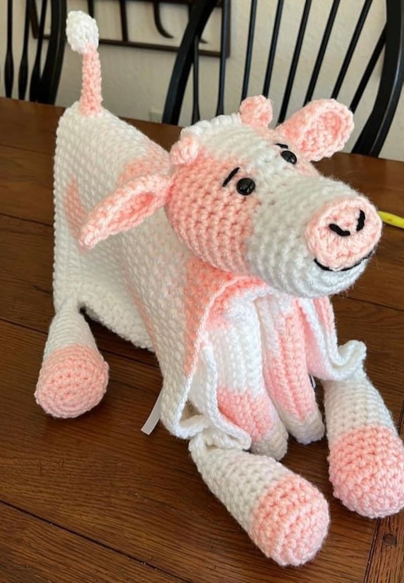 Cuddly Cow Animal Blanket/toy/pillow - Etsy