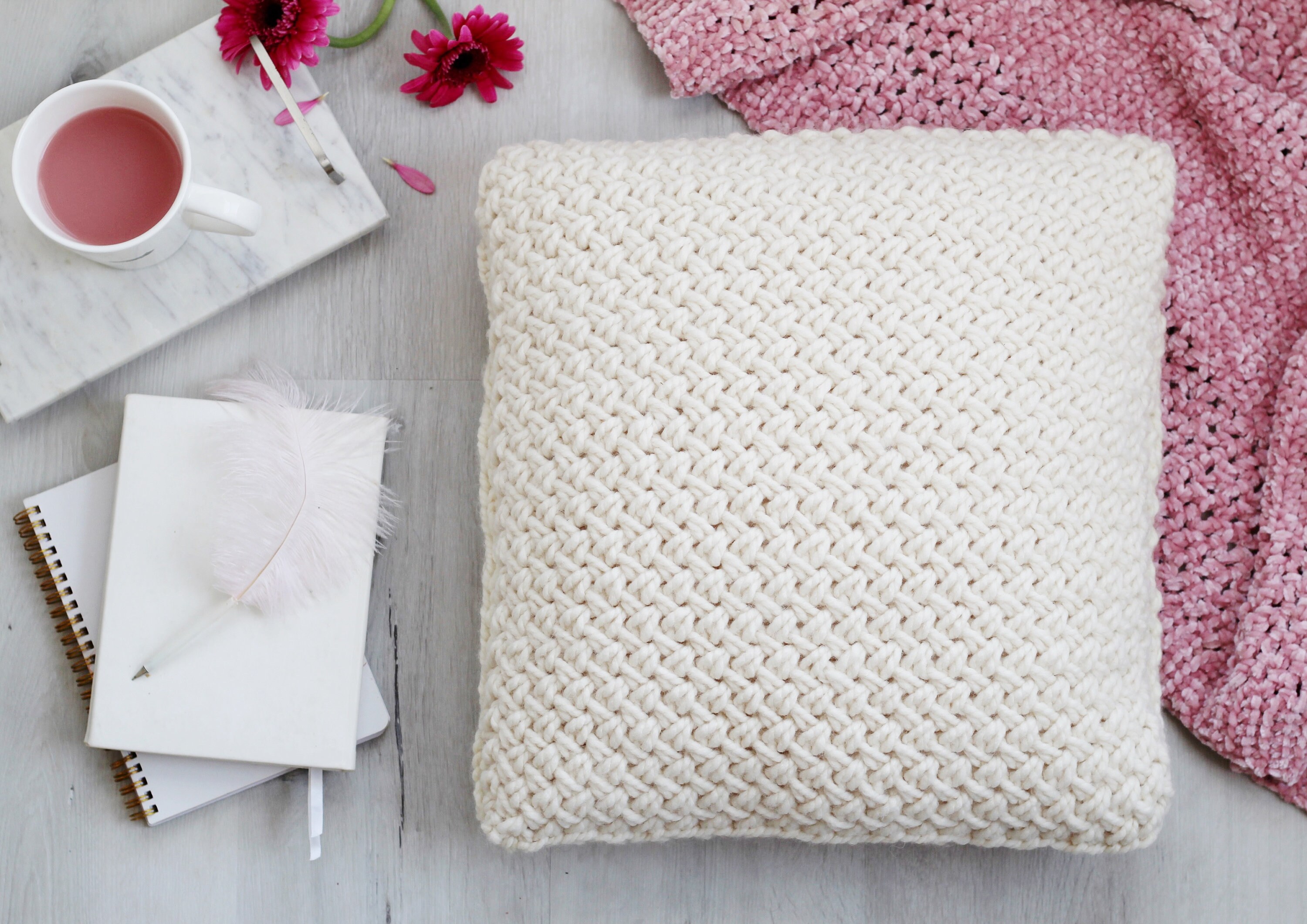 Knitting Pattern - Piper Wicker Stitch Pillow Cover - Etsy