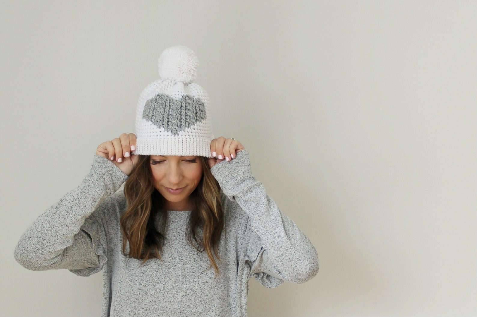 Crochet Pattern - Henley Crochet Cable Heart Hat by Lakeside Loops ...