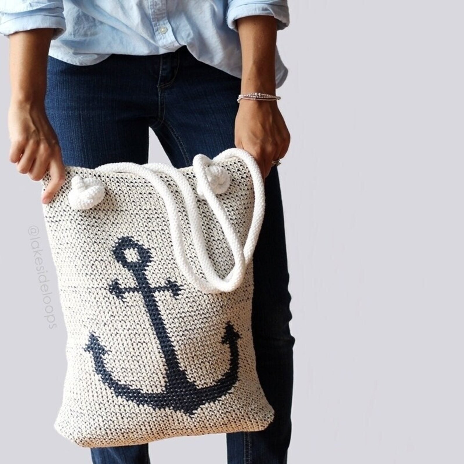 Crochet Pattern Emery Anchor Bag/purse by Lakeside Loops reversible ...