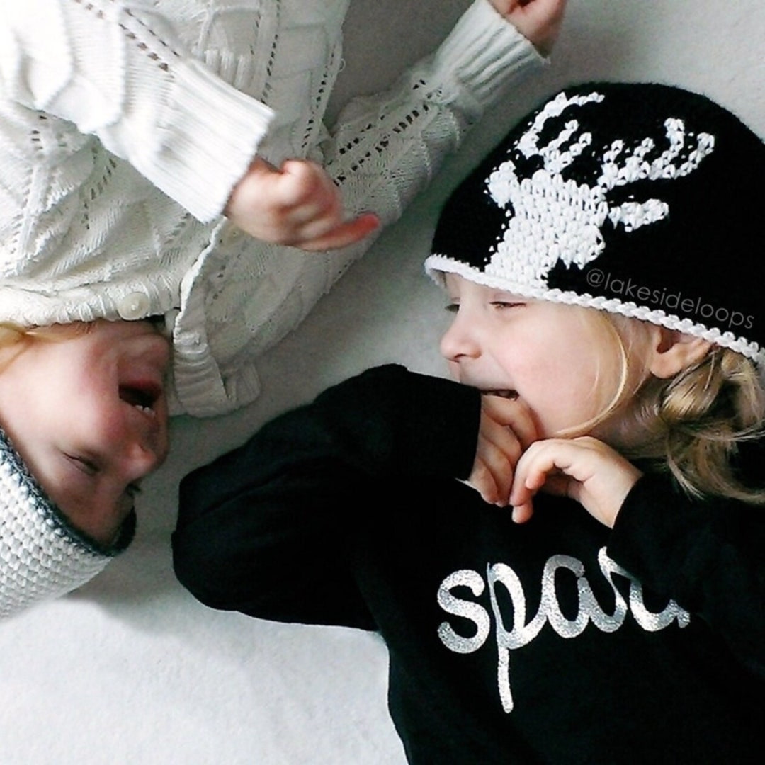 Crochet Pattern Dylan Deer Silhouette Hat/beanie by Lakeside Loops ...