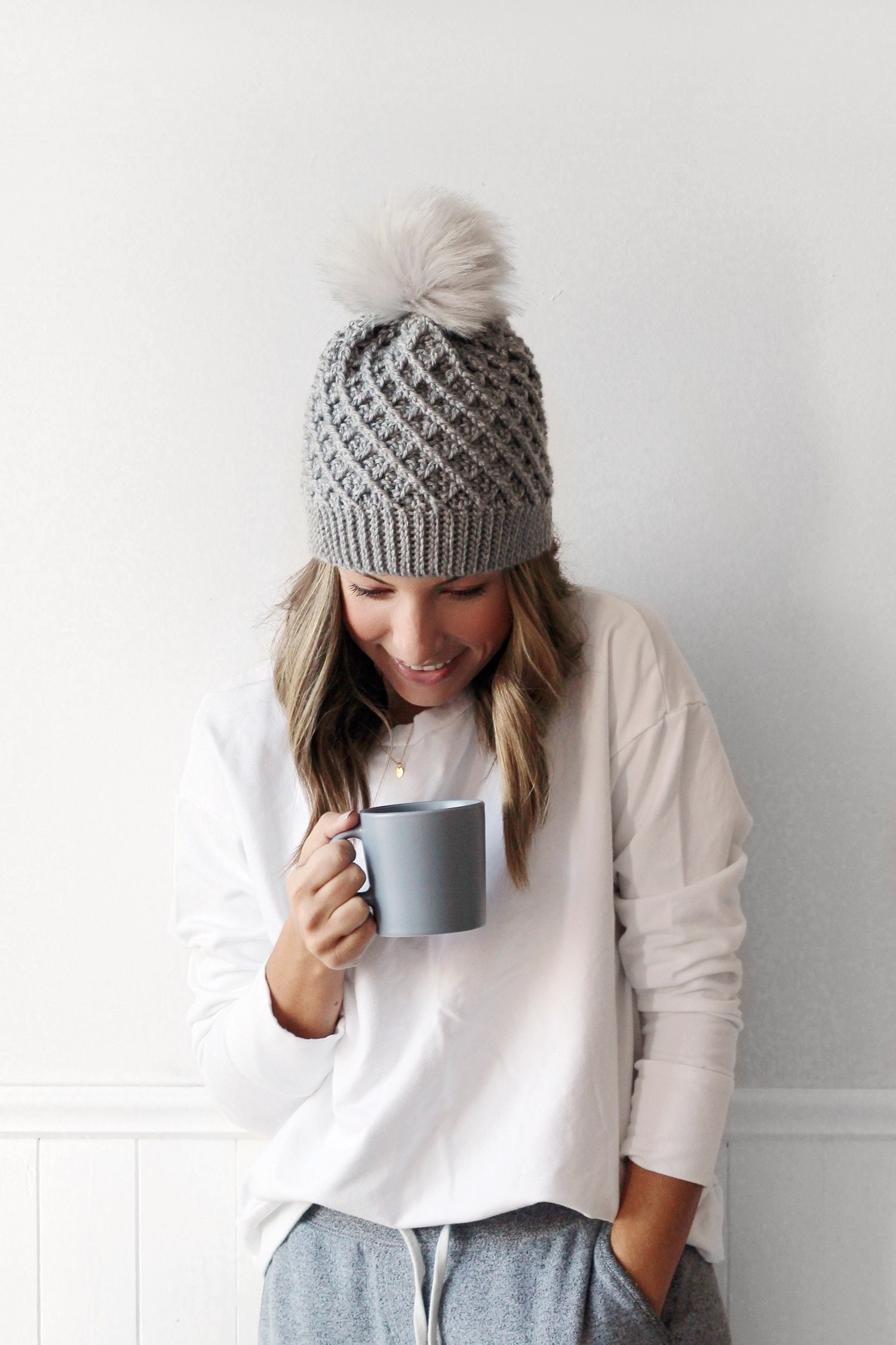 Crochet Pattern - Remington Diamond Cable Hat / Toque / Beanie by ...
