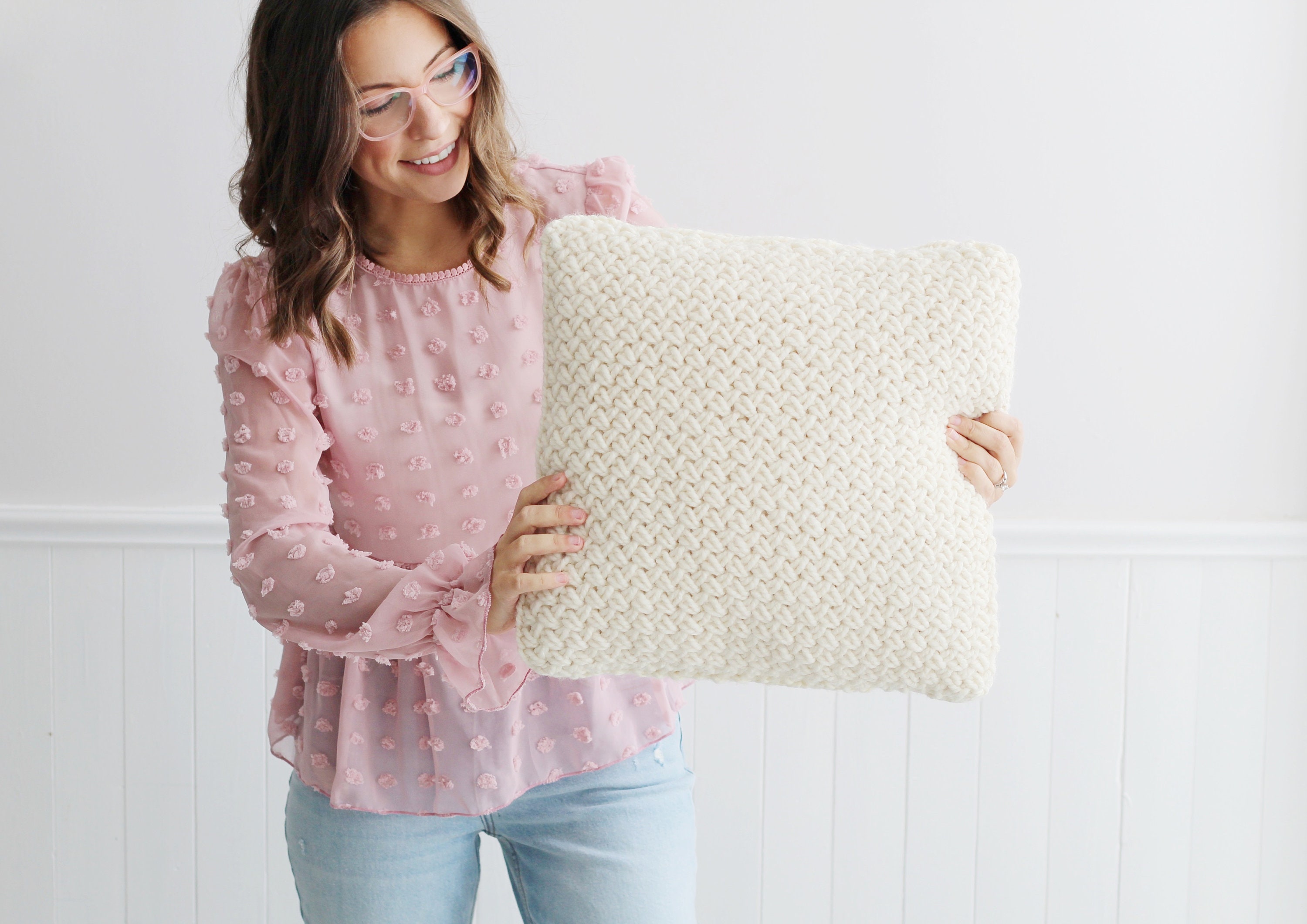 Knitting Pattern - Piper Wicker Stitch Pillow Cover - Etsy