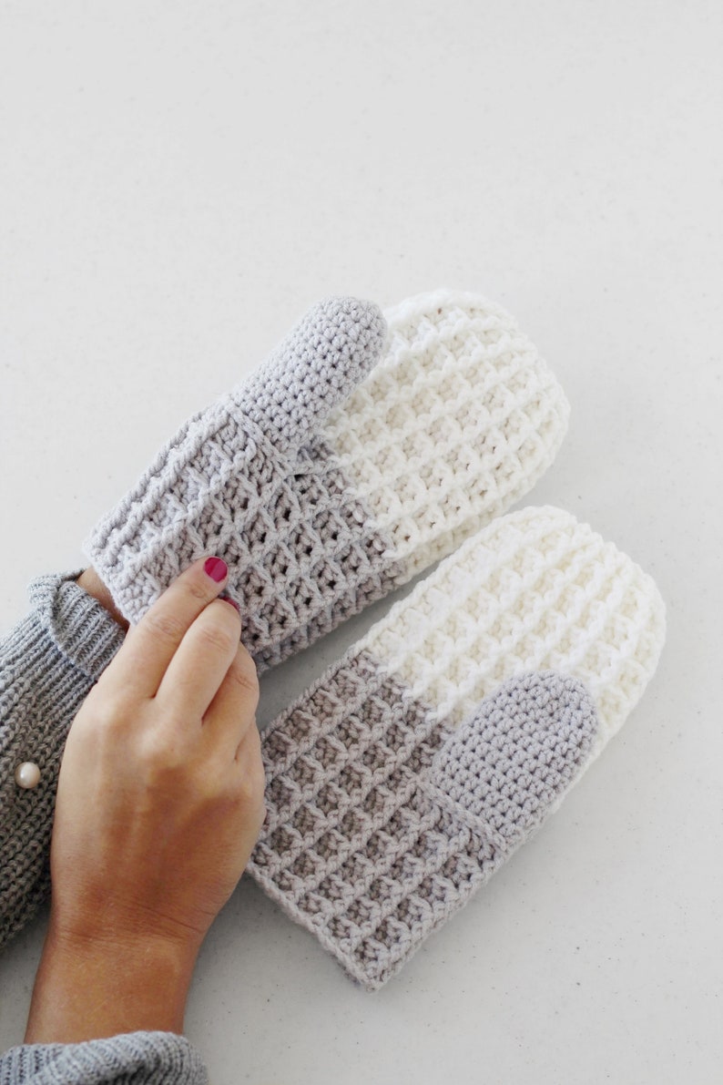 Crochet Pattern - Watson Waffle Crochet Mittens by Lakeside Loops ...