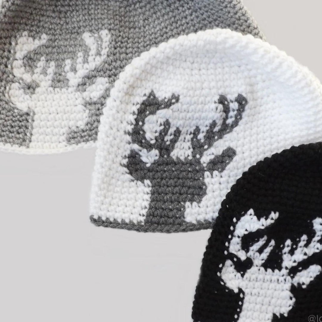 Crochet Pattern - Dylan Deer Silhouette Hat/beanie by Lakeside Loops ...