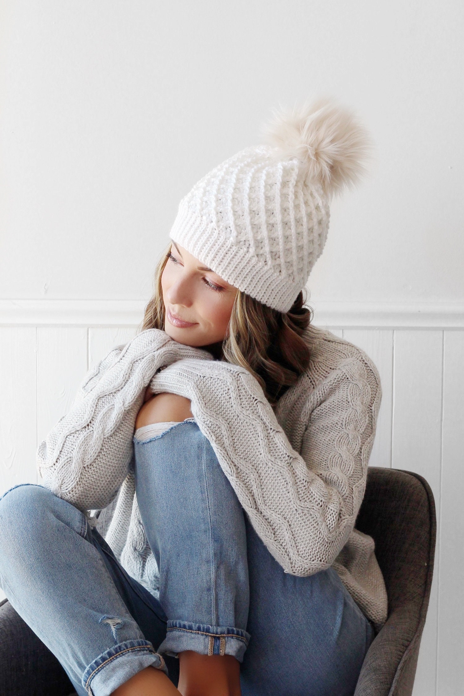 Crochet Pattern - Remington Diamond Cable Hat / Toque / Beanie by ...