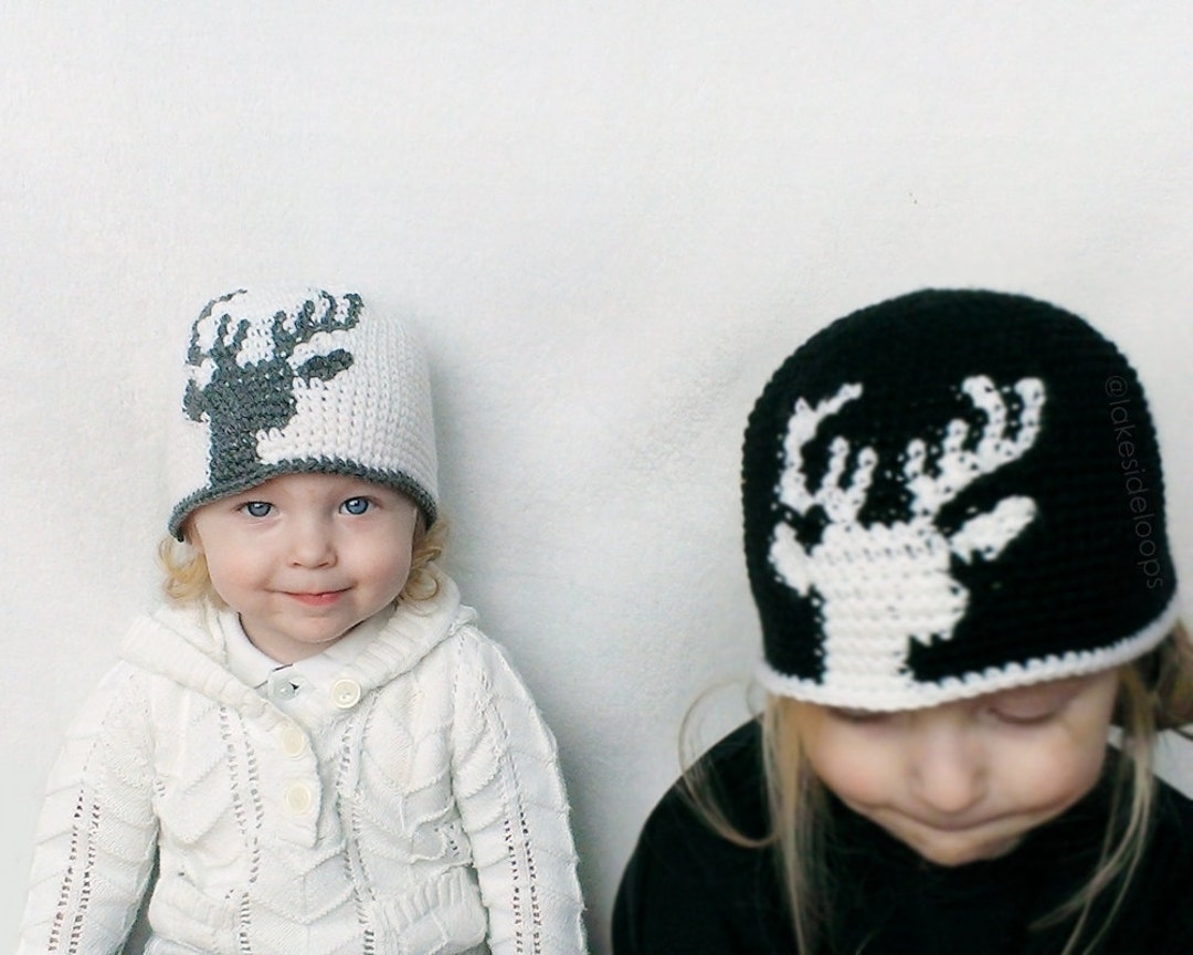 Crochet Pattern Dylan Deer Silhouette Hat/beanie by Lakeside - Etsy