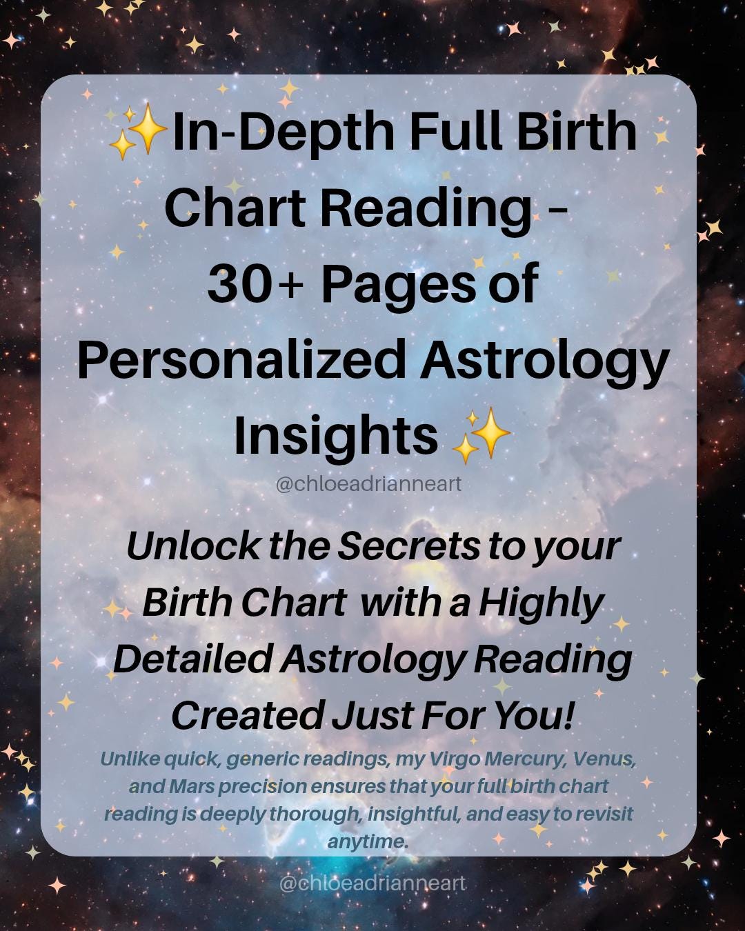 In-depth Full Birth Chart Reading – 30+ Pages of Personalized Astrology ...