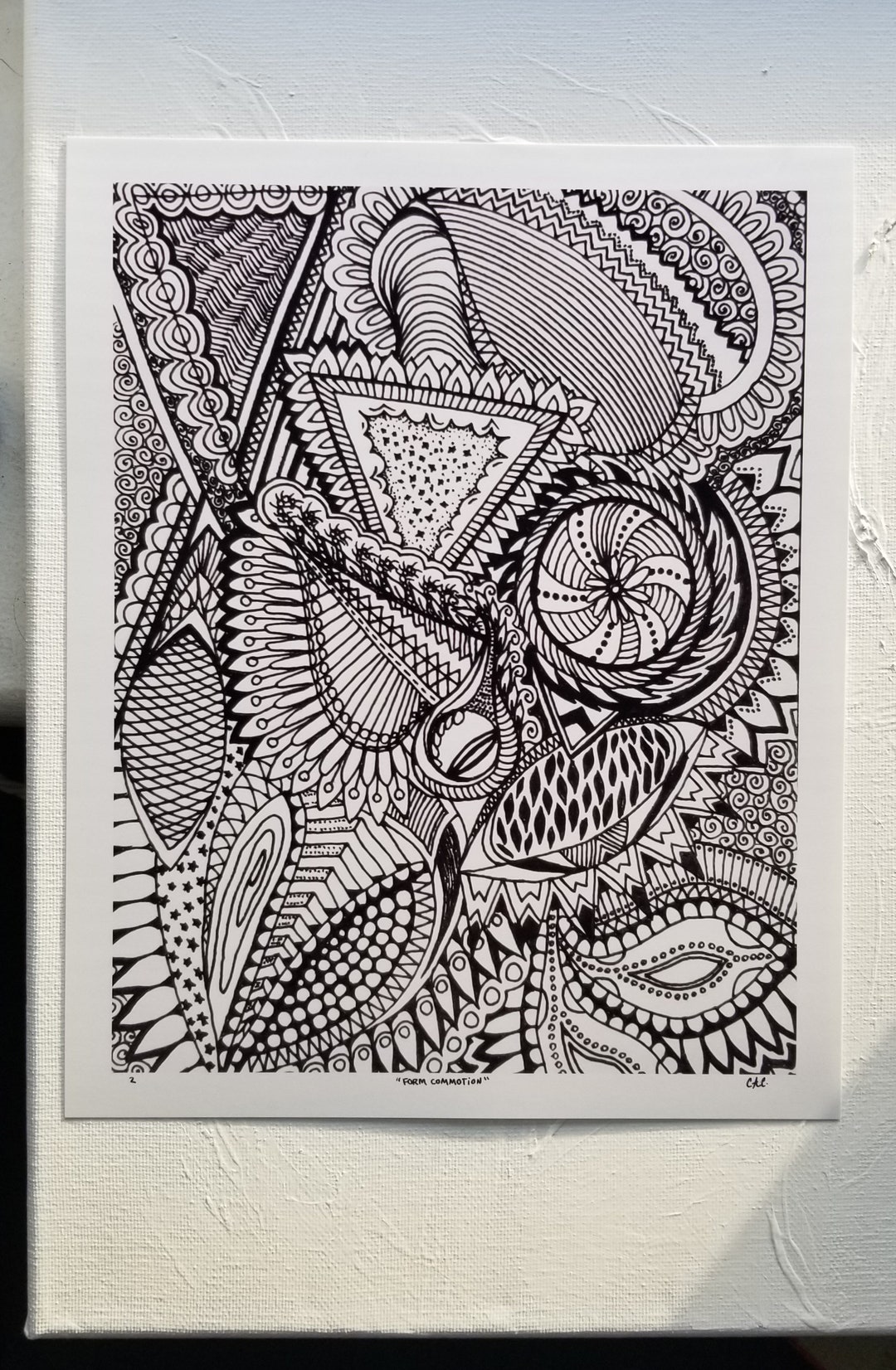 Form Commotion Digital Art Print of Abstract Drawing - Etsy