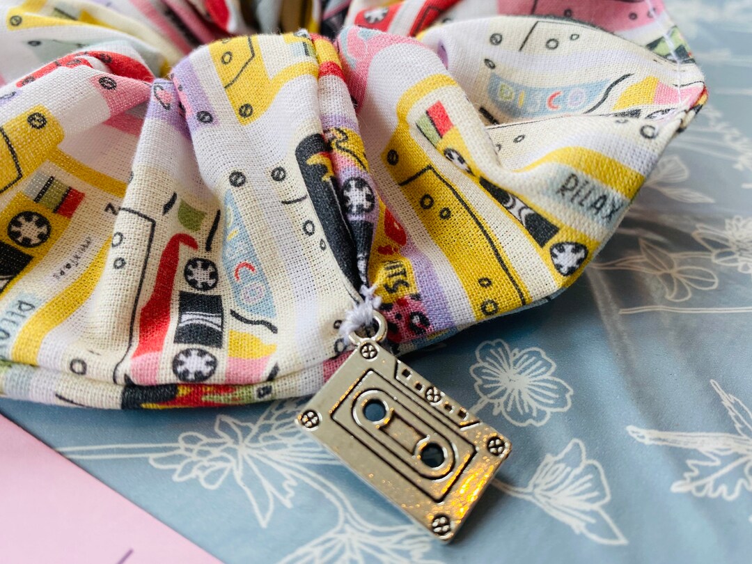 Retro Tape Scrunchies, Retro 80s Cassette, Eleven, Charm,music , Tapes ...