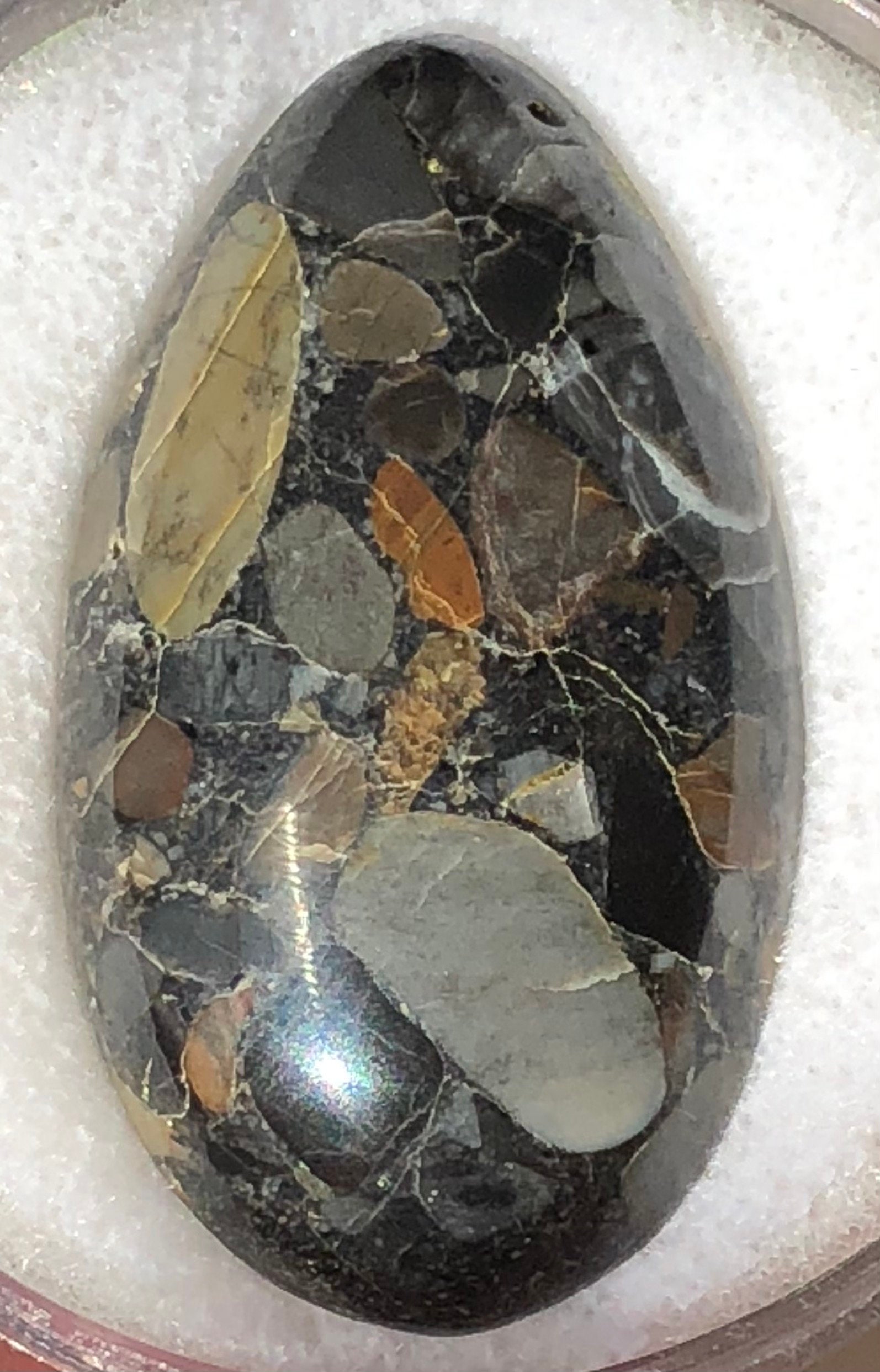 Montana Pudding Stone/impactite/cabochon Crafted by Blaze - Etsy